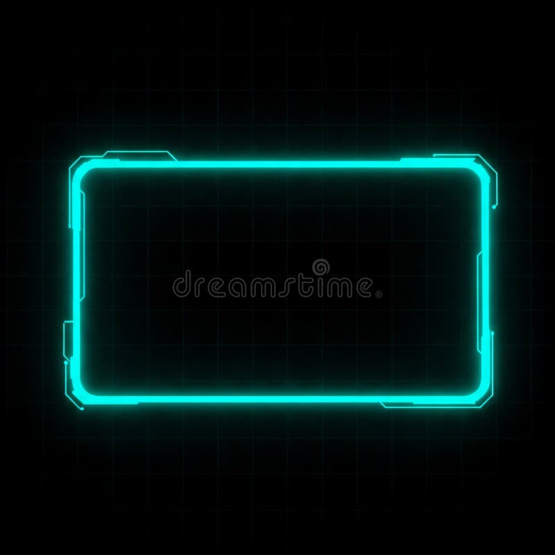 Digital Interface Window with Glow Stock Illustration - Illustration of ...