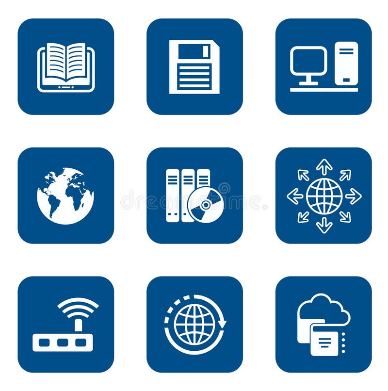 Digital internet icons stock vector. Illustration of encyclopedia ...
