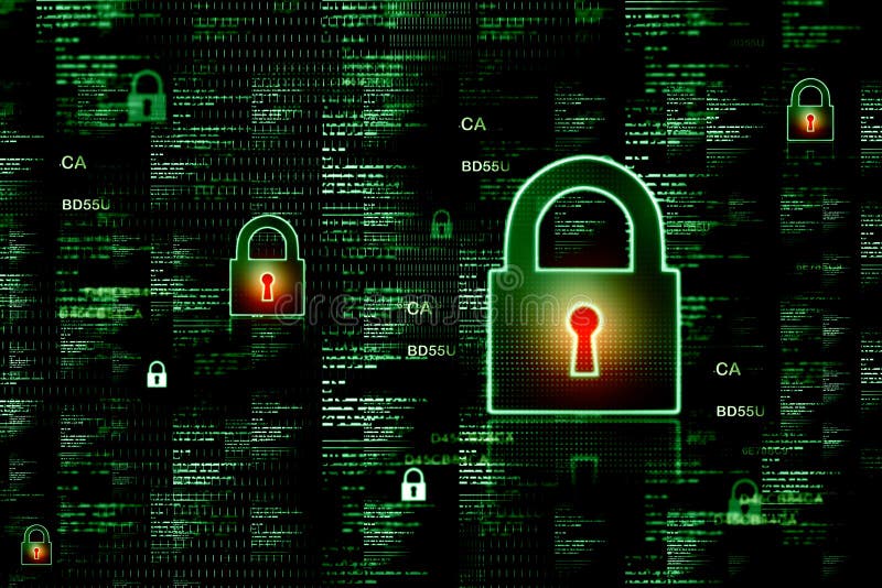 Digital Internet security stock illustration. Illustration of protect ...