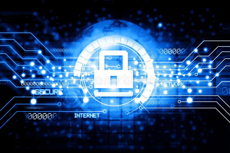 Digital Internet security stock illustration. Illustration of firewall ...