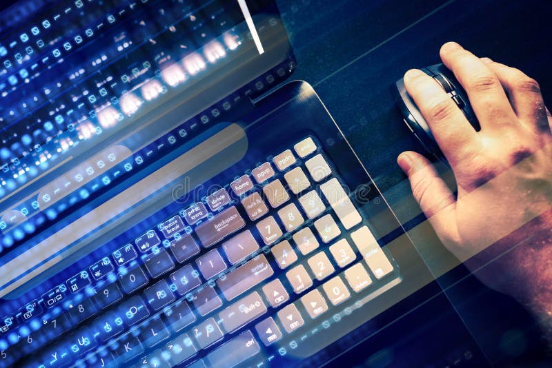 Digital Internet Technologies Stock Illustration - Illustration of ...