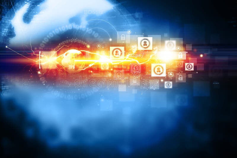 Digital Internet Technology Stock Illustration - Illustration of ...