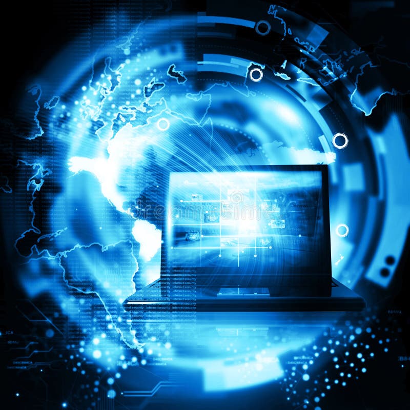 Digital Internet Technology Stock Illustration - Illustration of ...