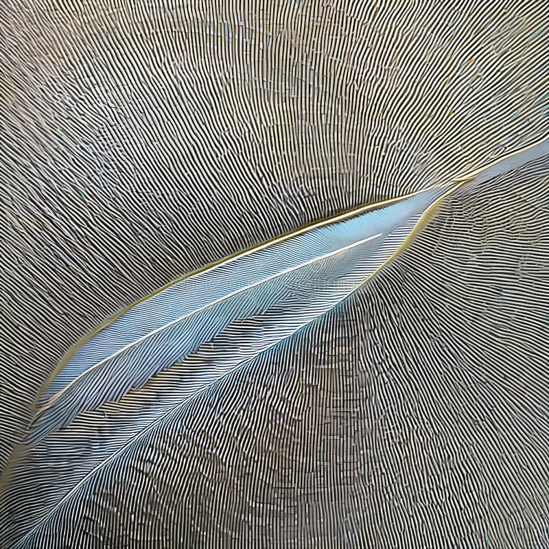 A Digital Interpretation of a Feather, with Textured and Patterned ...