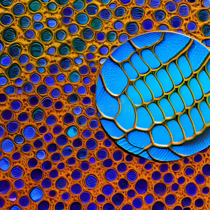 A Digital Interpretation of a Fish Scale, with Textured and Patterned ...