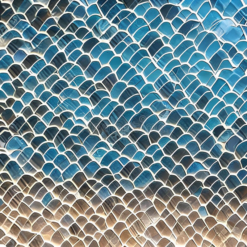 A Digital Interpretation of a Fish Scale, with Textured and Patterned ...