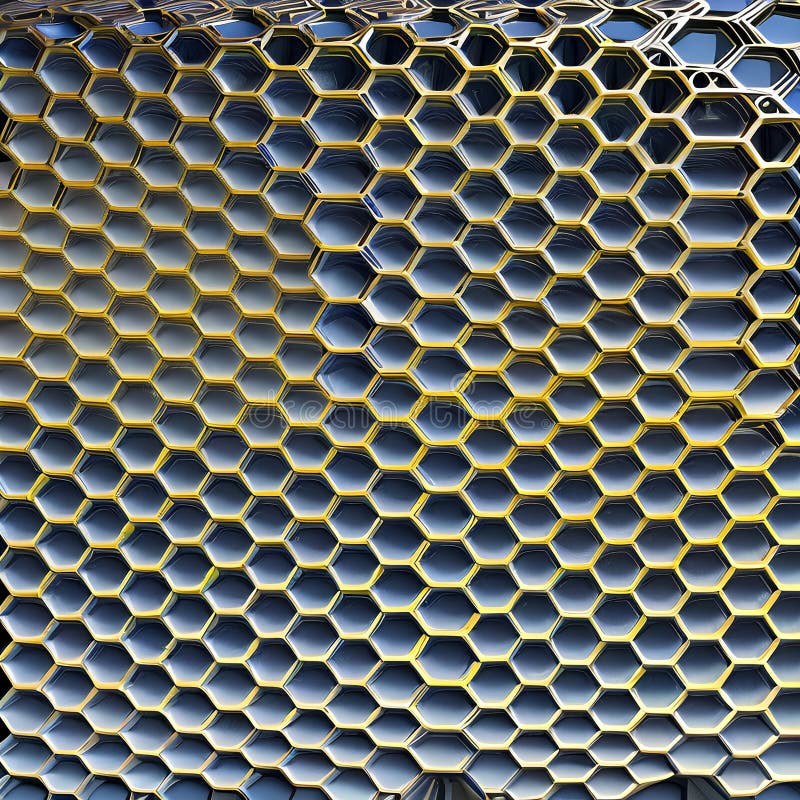 A Digital Interpretation of a Honeycomb, with Intricate Patterns and ...