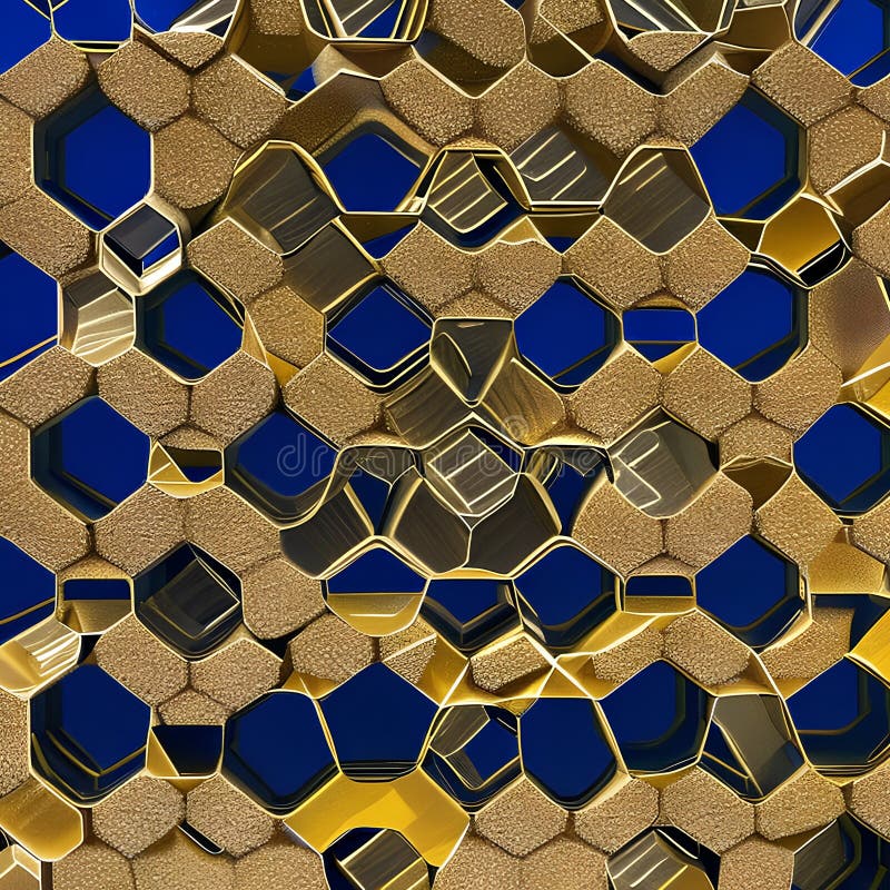 A Digital Interpretation of a Honeycomb, with Intricate Patterns and ...
