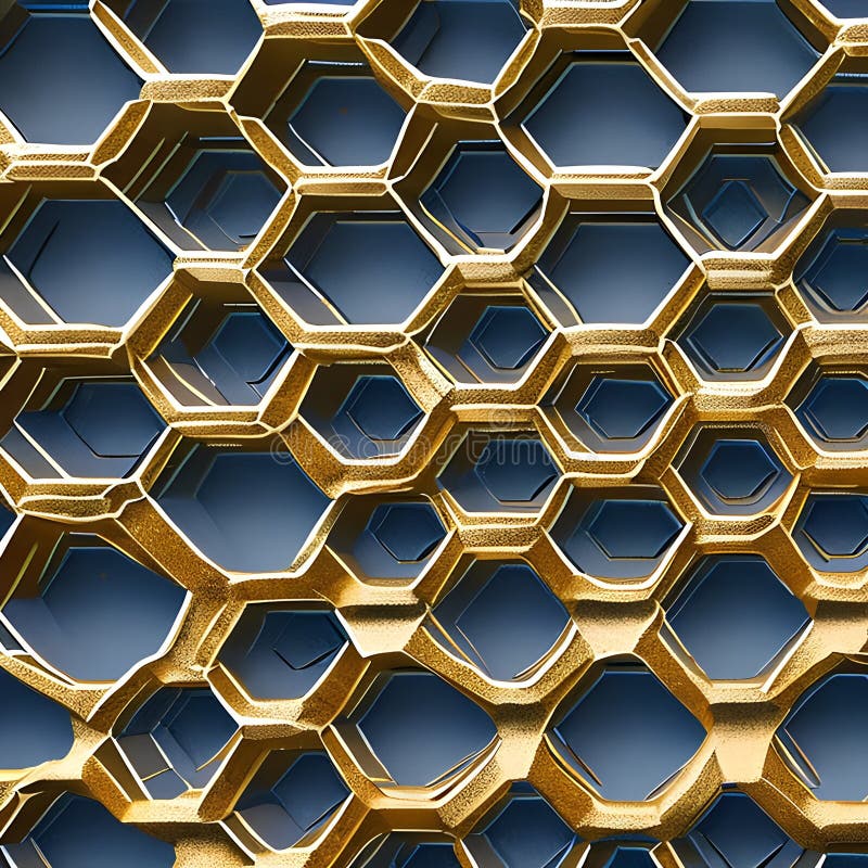 A Digital Interpretation of a Honeycomb, with Intricate Patterns and ...