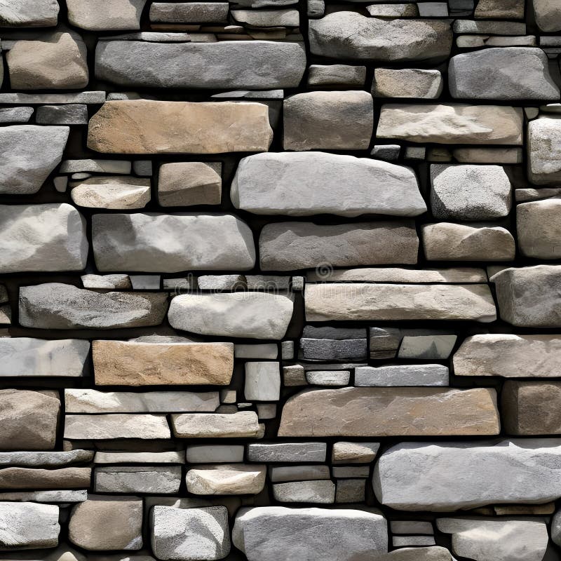 A Digital Interpretation of a Stone Wall, with Rough Textures and ...