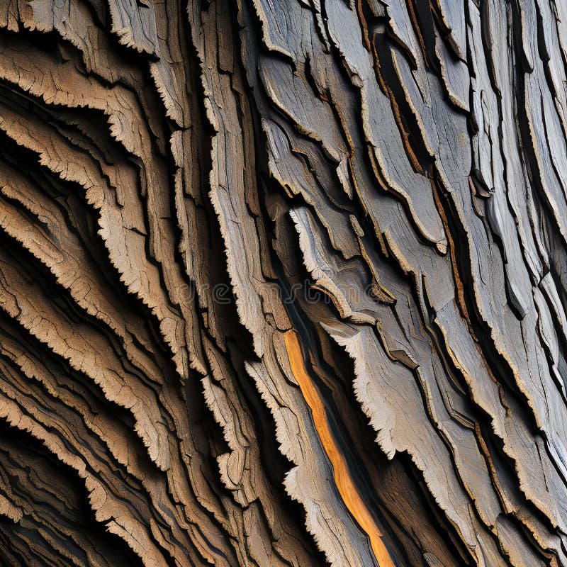 A Digital Interpretation of a Tree Bark, with Intricate Patterns and ...