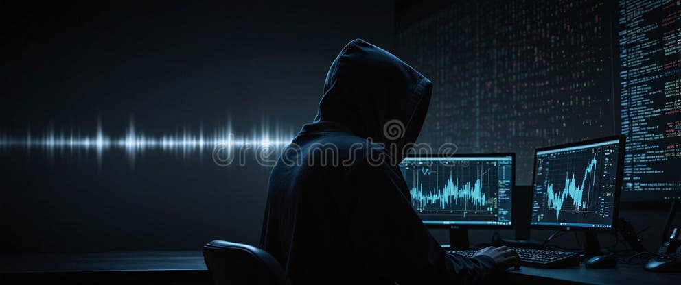 Digital Intruder in Cybercrime Scene Stock Image - Image of cyber ...