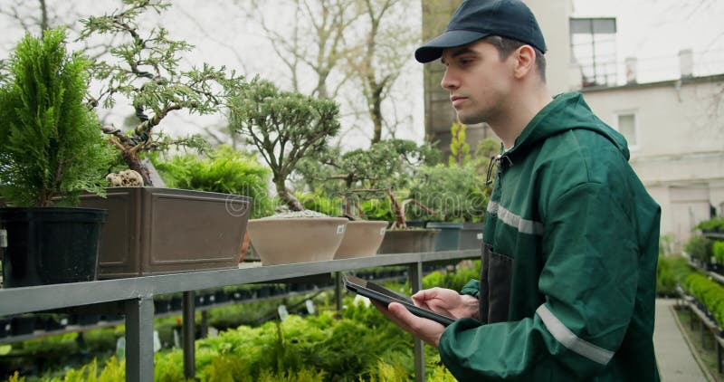 Digital Inventory Management for Retail Plant Stores Stock Footage ...