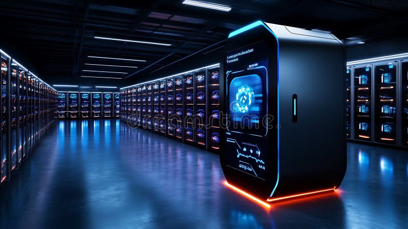 Digital Inventory Management System in Modern Setup Stock Illustration ...