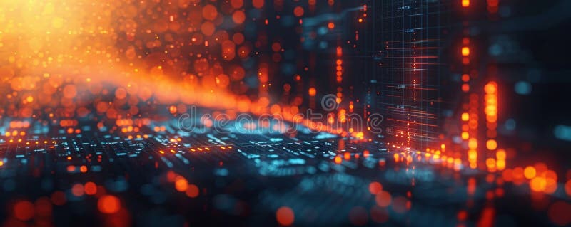 Digital Investment Concept with Abstract Data Visualization and ...