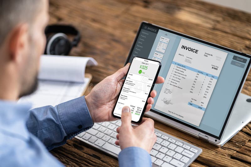 Digital Invoice Document or Payment Receipt Stock Photo - Image of ...