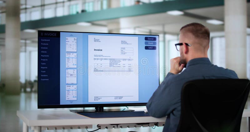 Digital Invoice Statement for E-bill Stock Image - Image of digit, bill ...