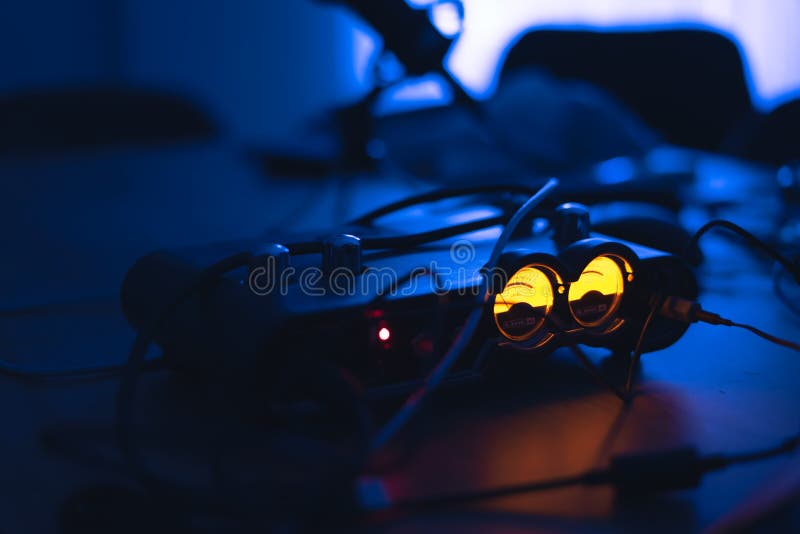 Digital Item Indicators Standing on the Table Stock Image - Image of ...