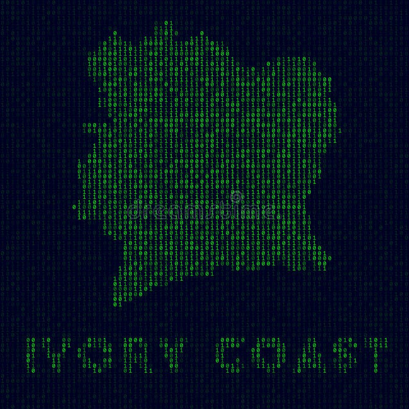 Digital Ivory Coast logo. stock vector. Illustration of cyberspace ...