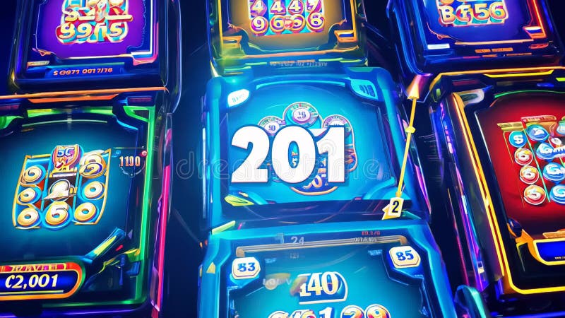 Digital Jackpot with a Bright Display Showing a Prize of 201 and ...
