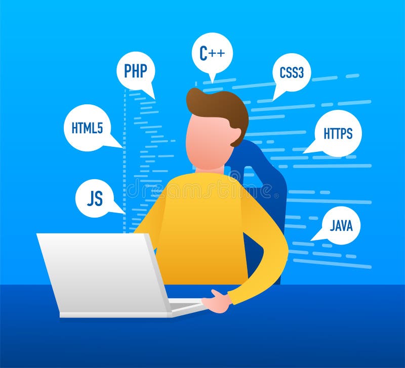 Digital Java Code Text. Computer Software Coding Vector Concept Stock ...