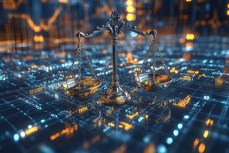 Digital Justice Concept: Scales of Balance in Cyber Technology ...