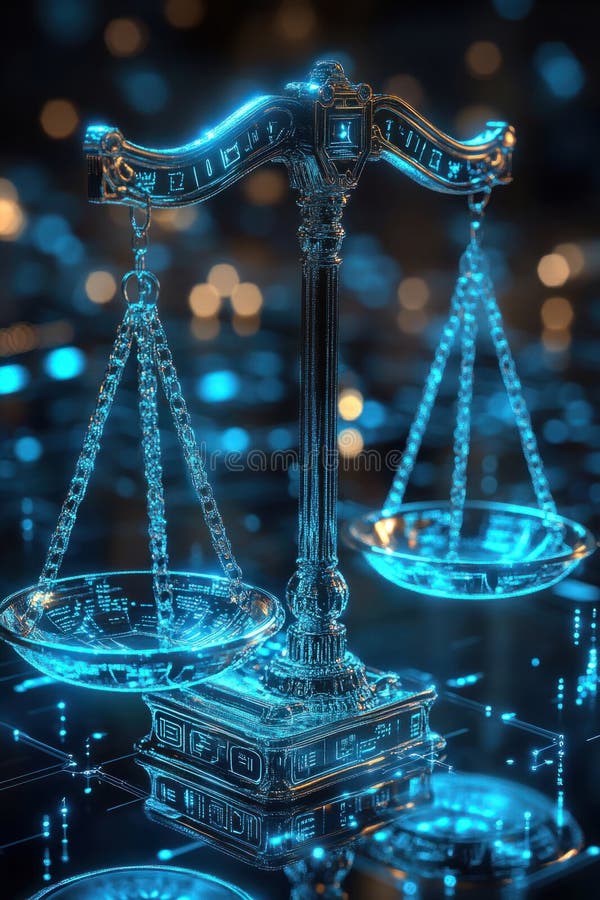 Digital Justice, a Modern Representation of Justice Featuring Digital ...