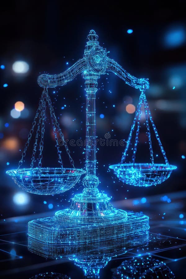 Digital Justice, a Modern Representation of Justice Featuring Digital ...