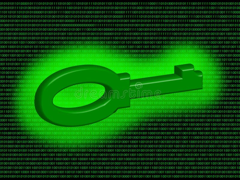 Digital key stock vector. Illustration of green, digital - 13013319