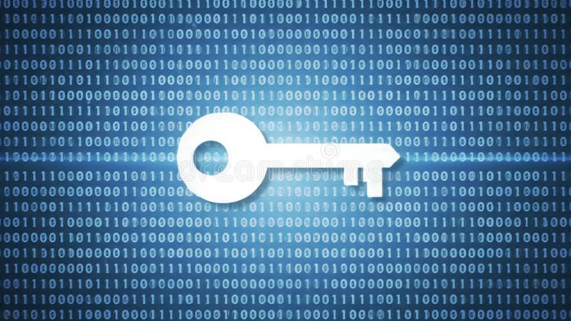 Digital Key Abstract Cybersecurity Concept Data Encryption And