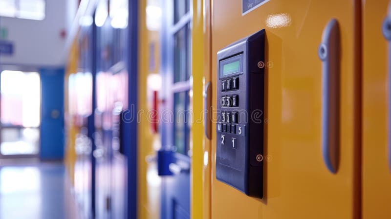 Digital Key Cabinets for Modern Schools Stock Illustration ...