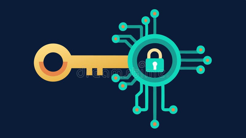 Digital Key Create an Image of a Stylized Digital Key Made of Qubit ...
