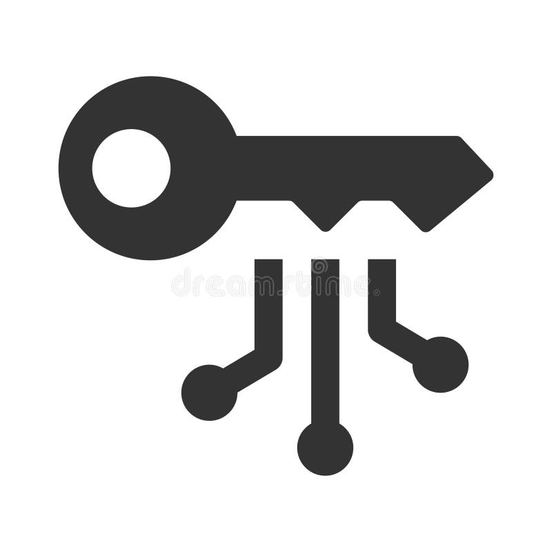Digital key Icon stock vector. Illustration of technology - 315874774