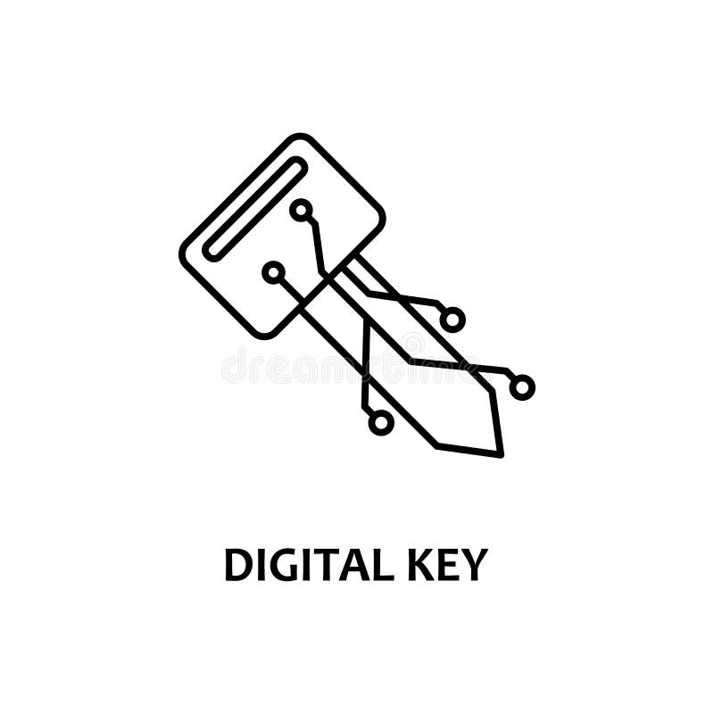Digital Key Icon with Name. Element of Crypto Currency for Mobile ...