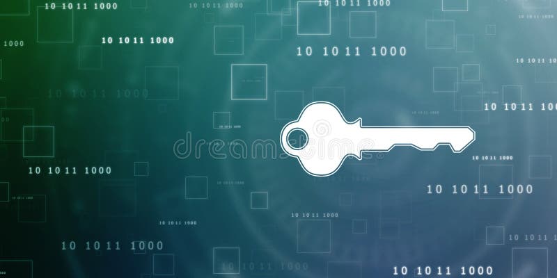 Digital Key Icon Protecting Data Personal Information.Key To Success or ...