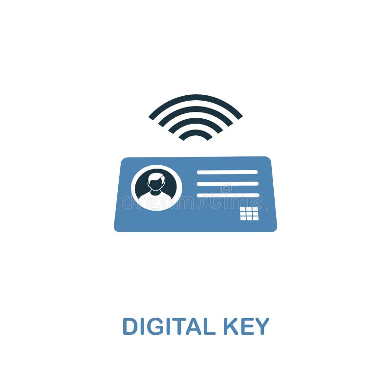 Digital Key Icon in Two Colors Design. Premium Style from Smart Devices ...