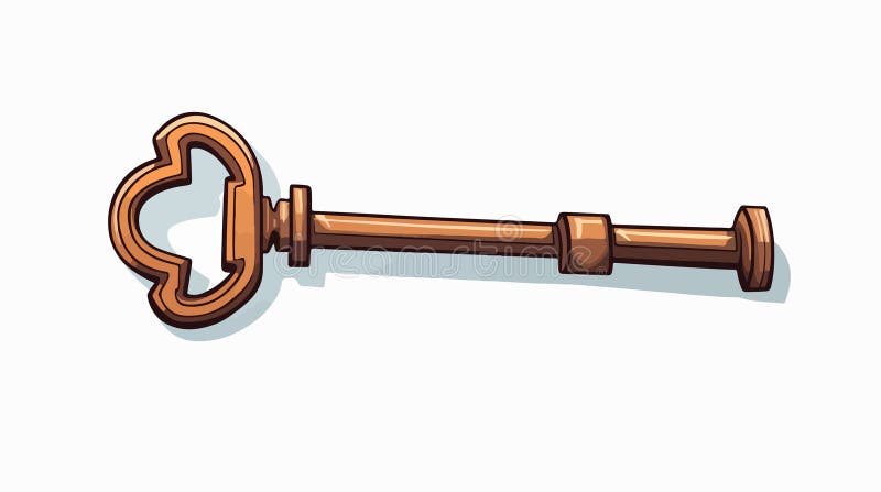 Digital Key Vector Drawing stock vector. Illustration of access - 345421099