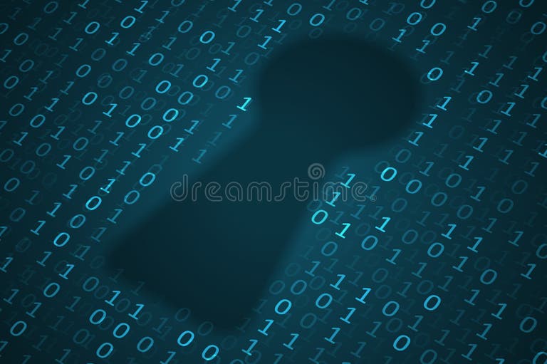 Digital Keyhole Illustration Stock Vector - Illustration of password ...