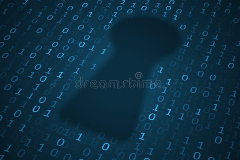 Digital Keyhole Illustration Stock Illustration - Illustration of ...