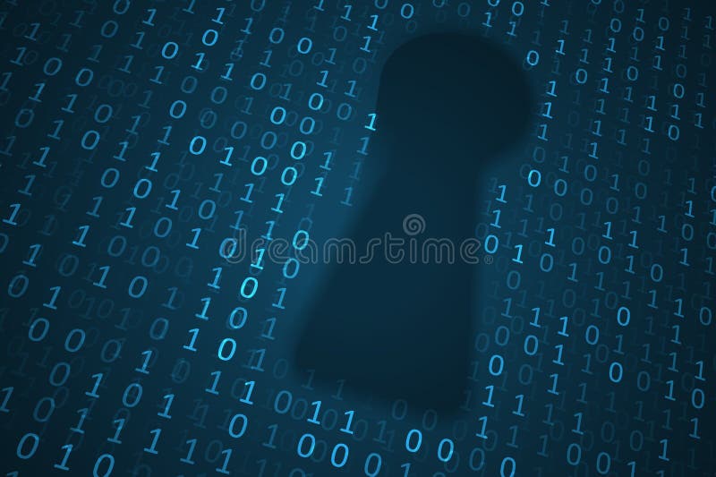 Digital Keyhole Illustration Stock Vector - Illustration of global ...