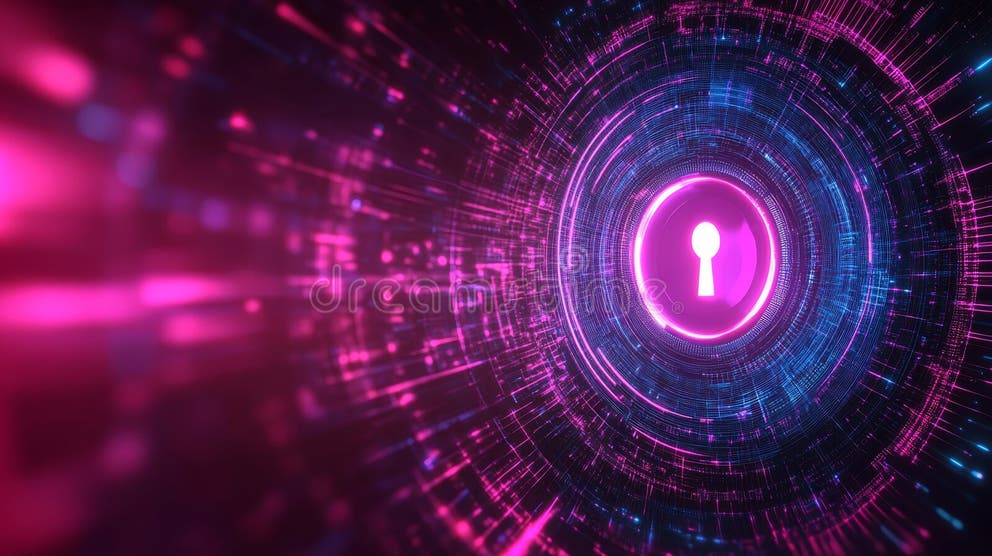 Digital Keyhole Security Gateway Abstract Digital Security Futuristic ...
