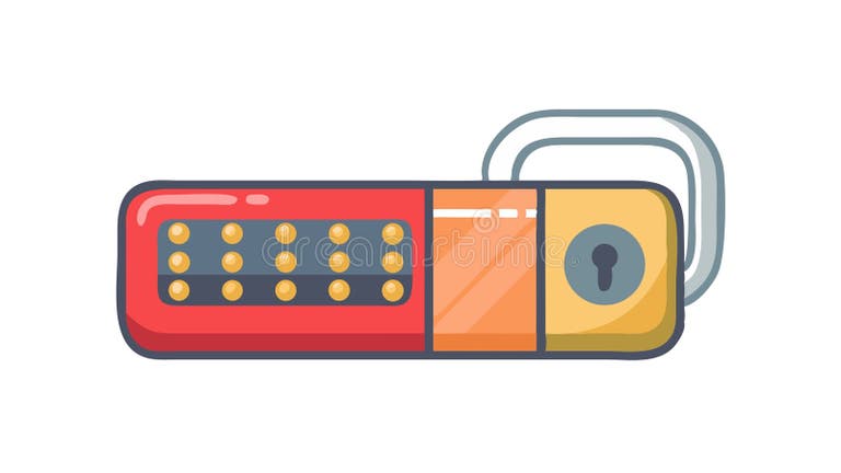 Digital Keypad Padlock, Security Code Access, Vector Design Generative ...