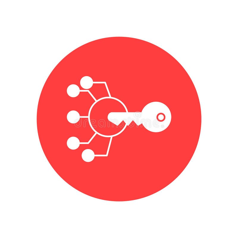 Digital Keys Vector Icon with Trendy Background Colors that Can Easily ...