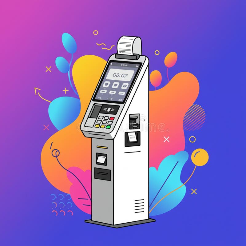 A Digital Kiosk with a Touchscreen Interface and Card Reader, Designed ...