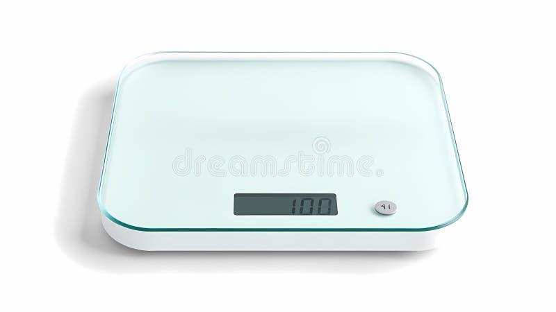 Digital Kitchen Scale Shows Measurement on Glass Platform for Precise ...