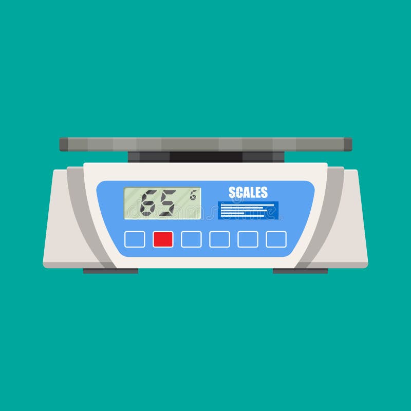 Digital kitchen scales stock vector. Illustration of icon - 85780495