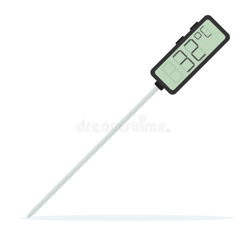 Digital Kitchen Temperature Probe Stock Vector - Illustration of cold ...