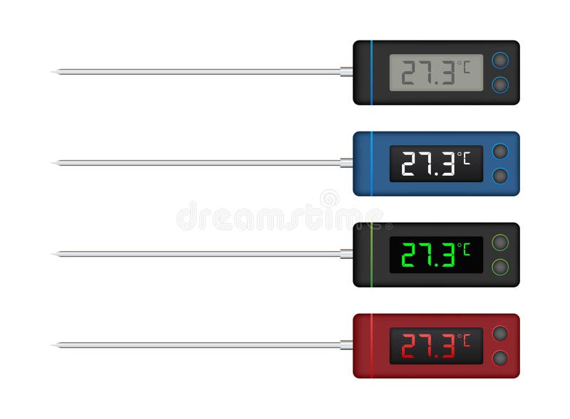 Digital Kitchen Thermometers with Temperature Display in Various Colors ...