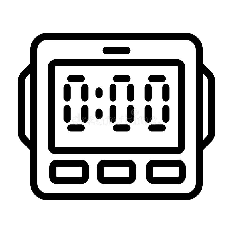 Digital Kitchen Timer Icon, Outline Style Stock Illustration ... Digital Kitchen Timer Icon, Outline Style Stock Illustration ...