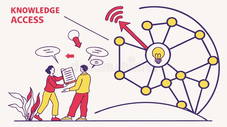 Digital Knowledge Access Connectivity, Vector Design Generative AI ...
